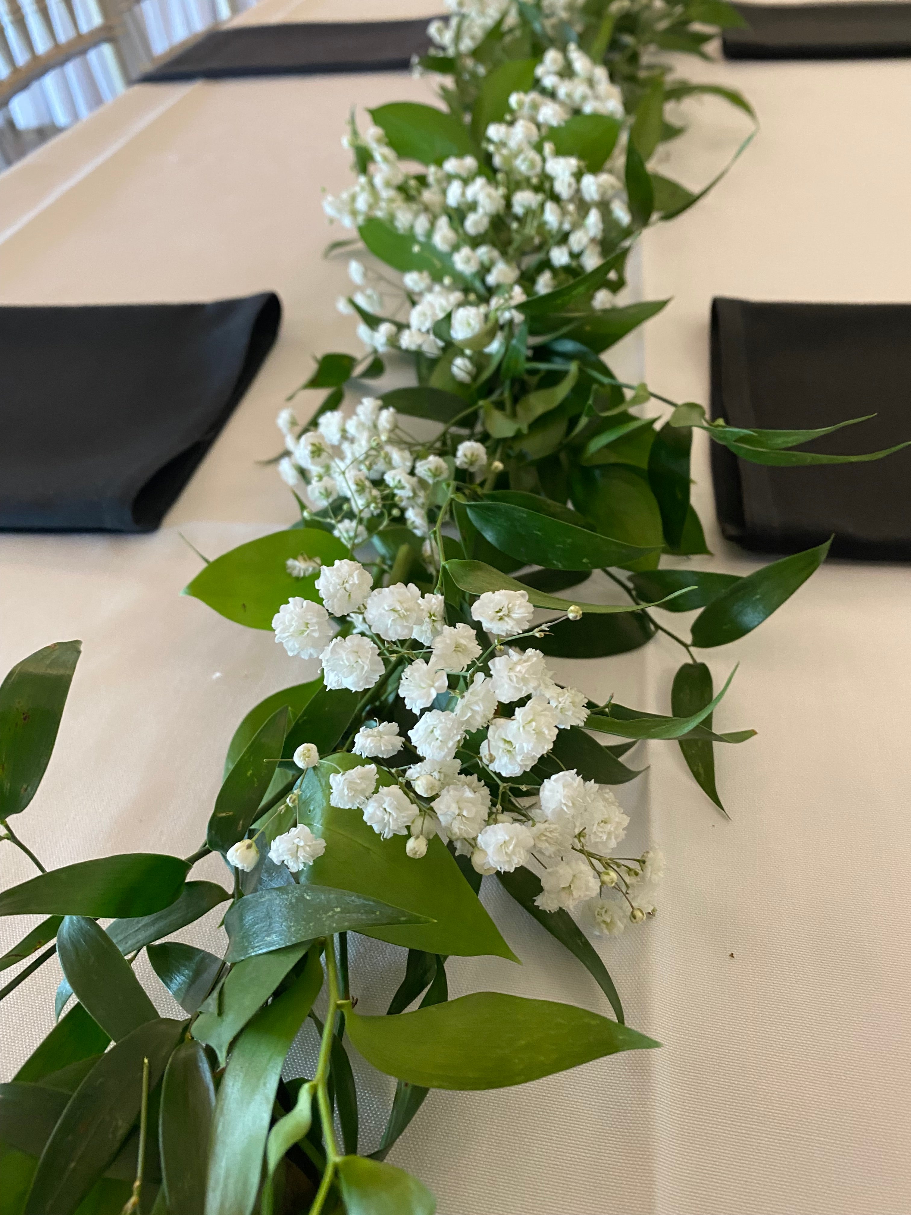 Ruscus & Baby's Breath Garland – Elizabeth Watson